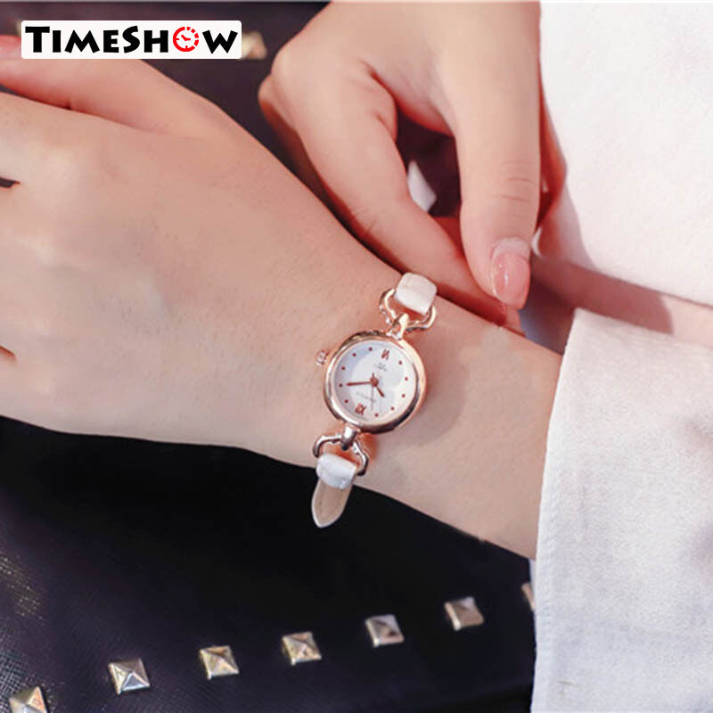 TimeShow Women Girl Simple Quartz Wrist Watch PU Leather Strap Mini ...