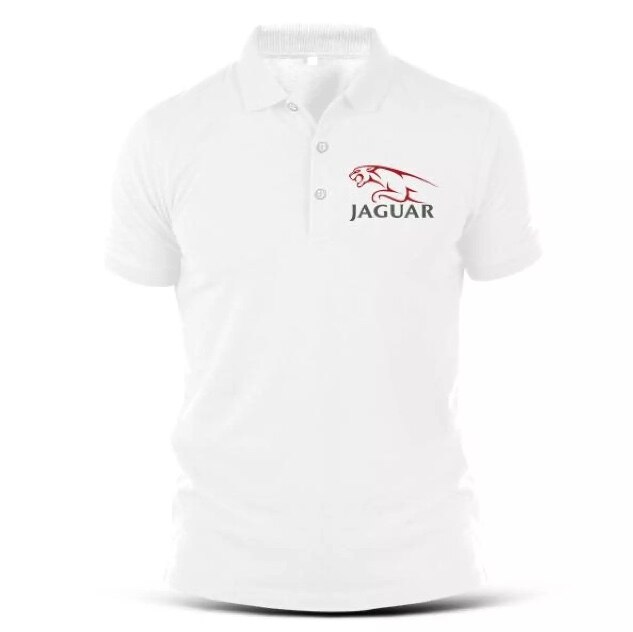 JAGUAR RACING SPORTS CAR LOGO EMBROIDERY COLLARED T-SHIRT | Lazada