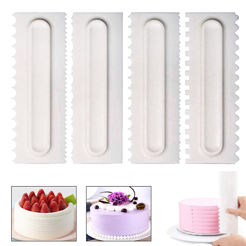 Cake Decorating Comb Cake Scraper Pastry Design Textures Baking Tools ...