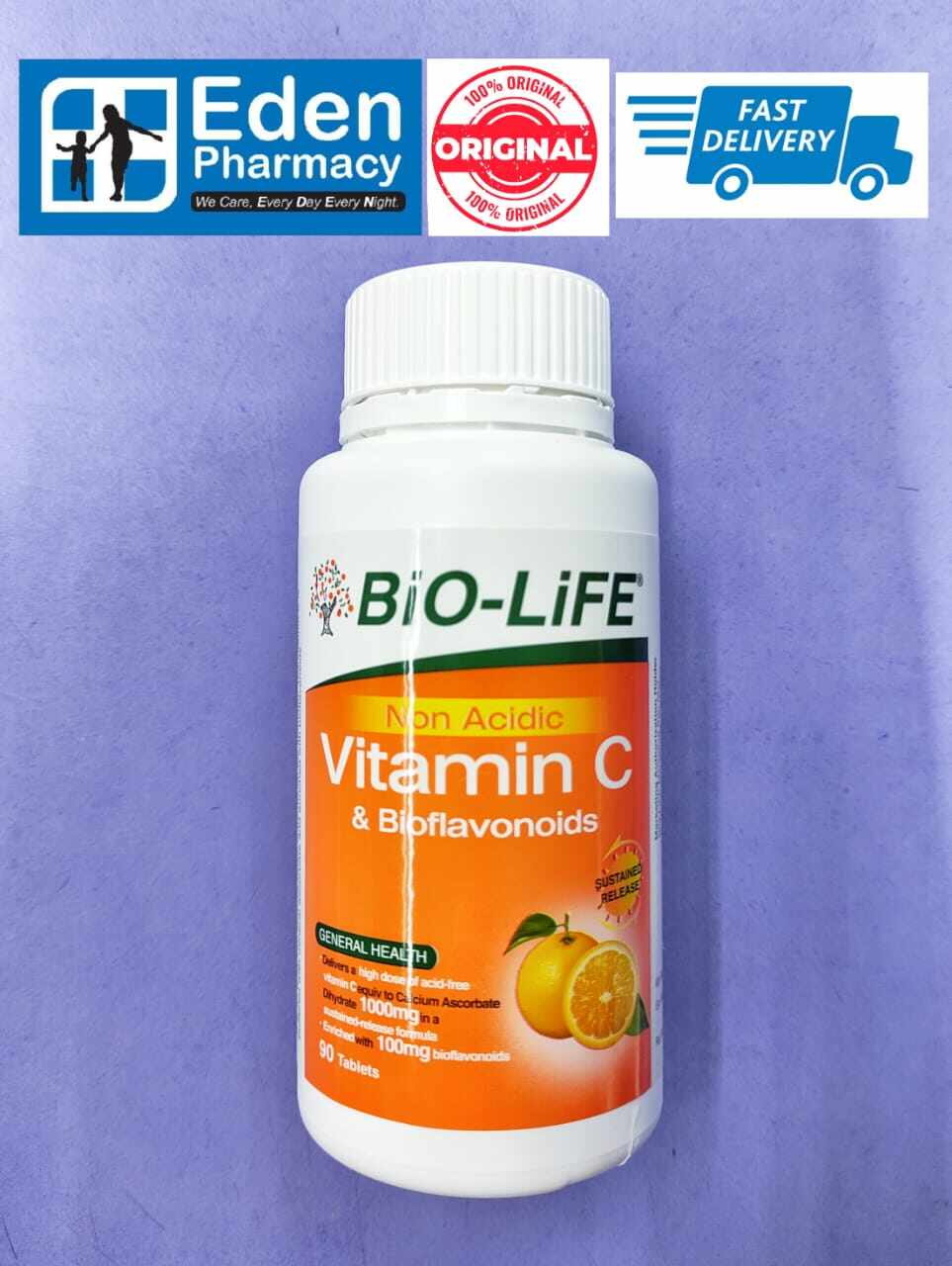 Bio-Life Non-Acidic Vitamin C & Bioflavanoids ( 1 x 90's ) / ( 2 x 90's ...