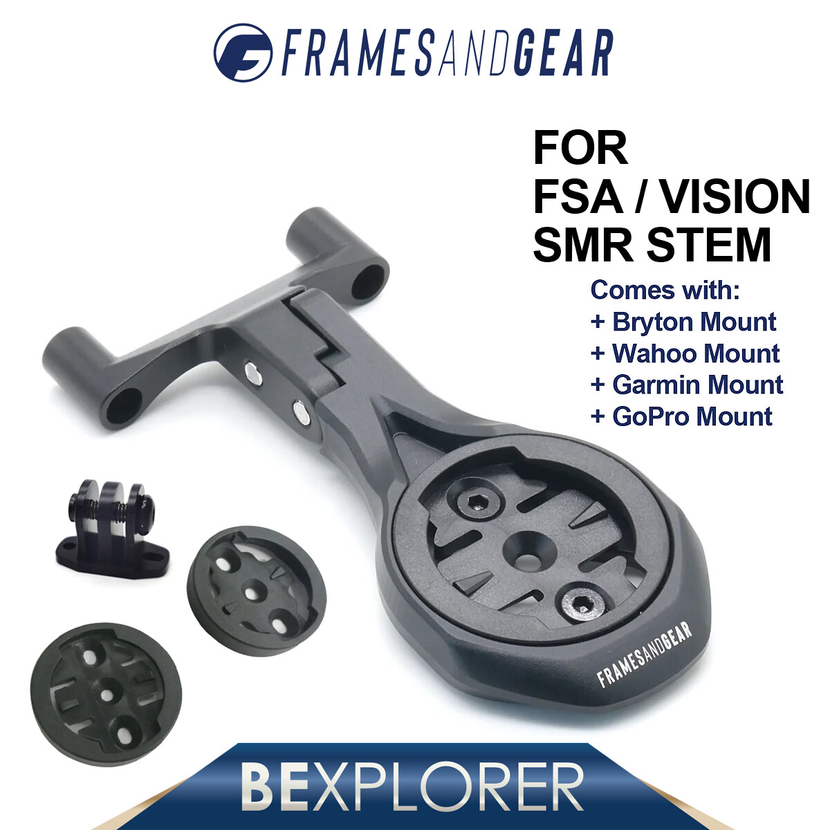 FRAMESANDGEAR FSA VISION SMR STEM (39mm) GPS Cycling Computer Mount for Garmin, Bryton, Wahoo ...