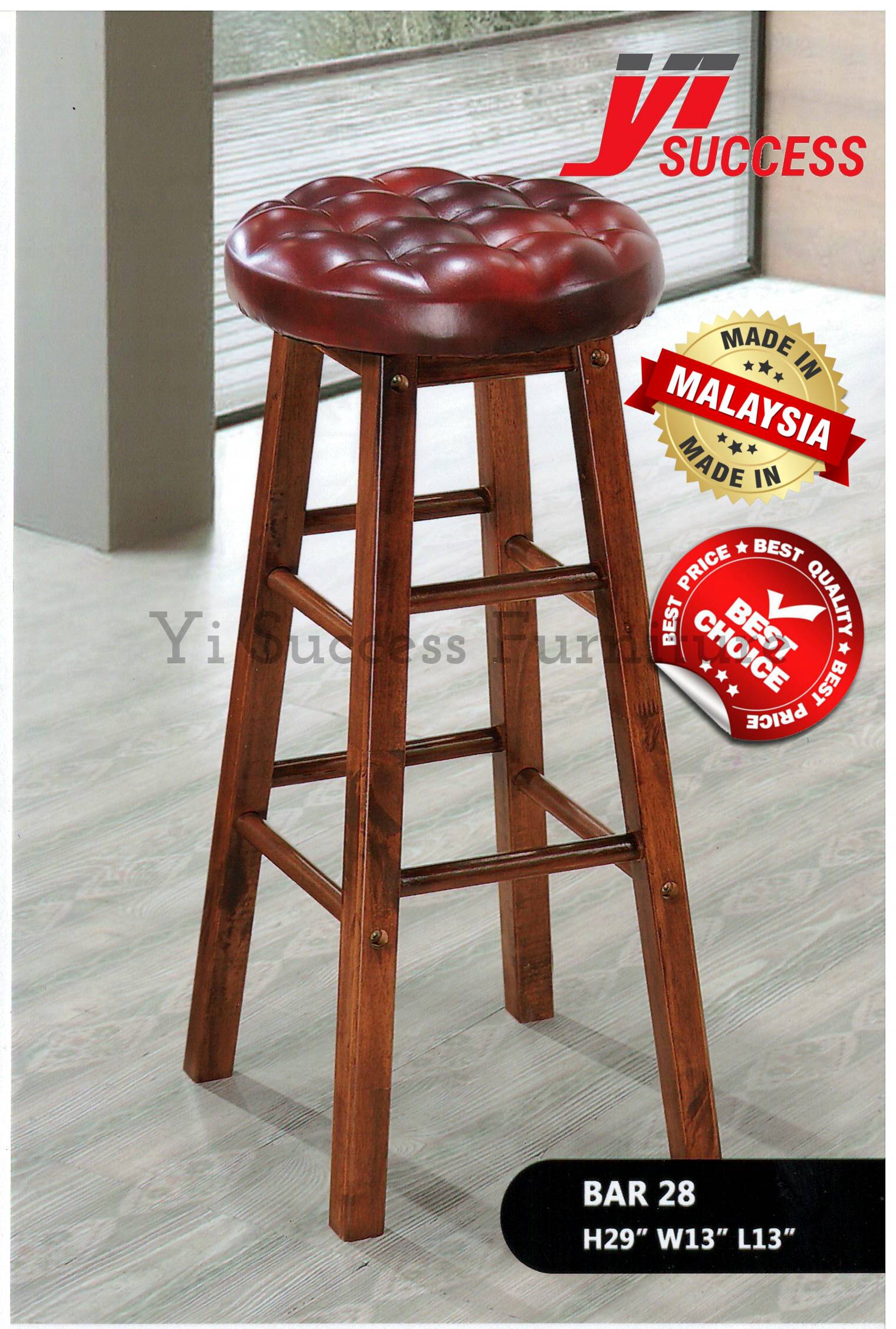 Yi Success 29" Solid Rubber Wood Bar Stool / High Quality Stool Chair ...