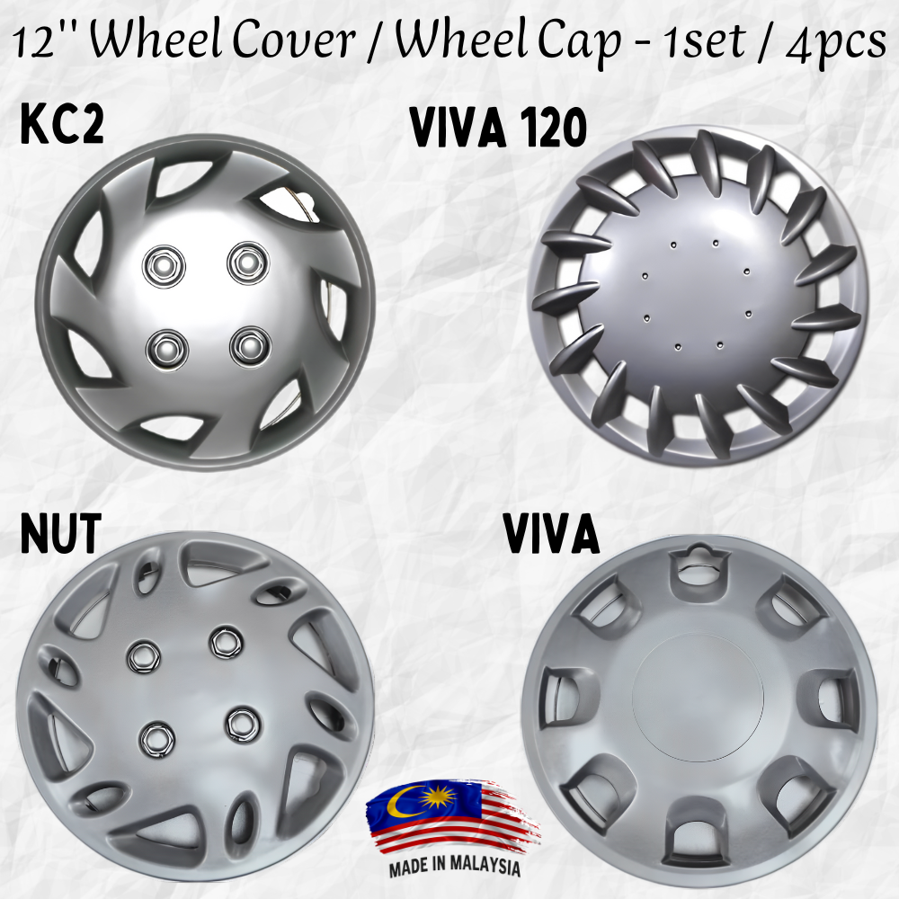 Universal Car 12" Wheel Cover / Rim Cap / Wheel Cap - 1set / 4pcs | Lazada