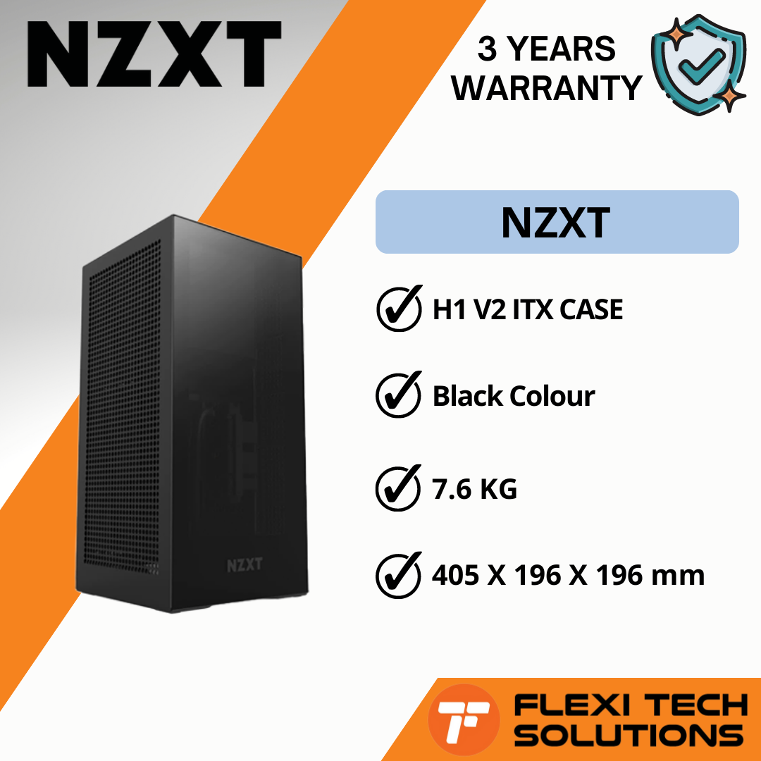 Flexi Tech NZXT H1 V2 ITX Case Compact Mini-ITX w/ AIO, PSU, and Gen 4 ...