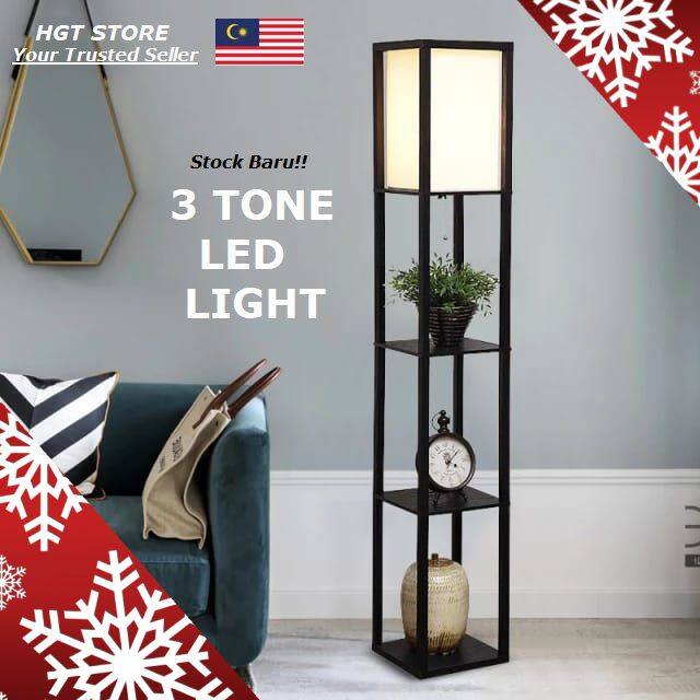 Shelf Floor Lamp 3 COLOR LED Modern Lampu Lantai Rak 🇲🇾 | Lazada