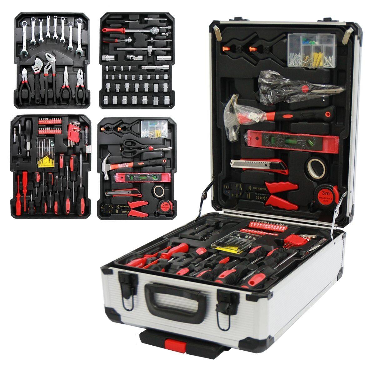 85PCS Tool Box - Heavy Duty Cantilever Metal 85 PCS Set Ratchet Spanner ...