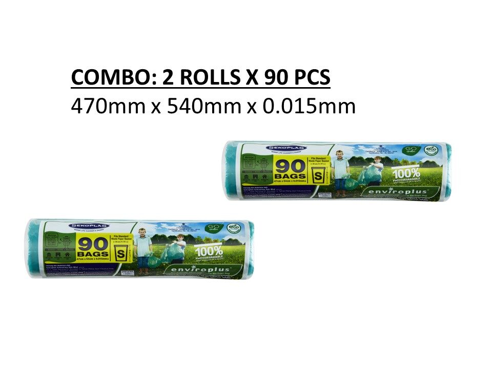 COMBO 2 rolls - Sekoplas Enviroplus Garbage Bag | Lazada