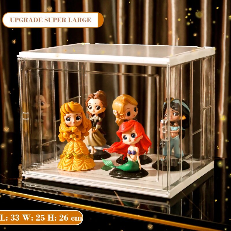 Toy Display Storage Box Transparent Case Dust Proof Cabinet Acrylic ...