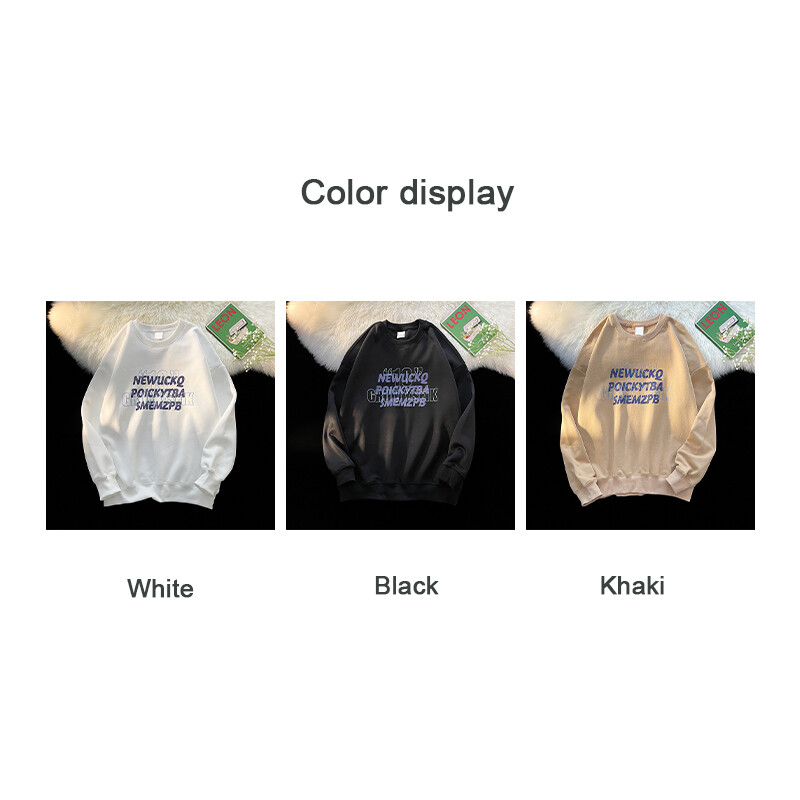Hanlu เสื้อสเวตเตอร์คอกลมพิมพ์ลาย เสื้อแจ็คเก็ตแขนยาวผู้ชายอินเทรนด์ ...