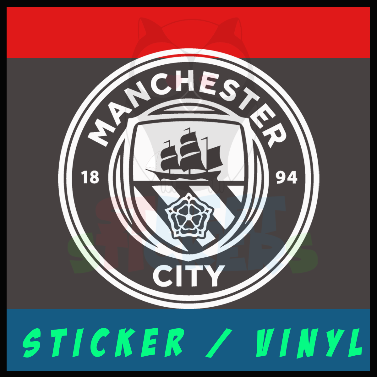 Manchester City F C Football Club Car Sticker Body Mirror Door Outdoor