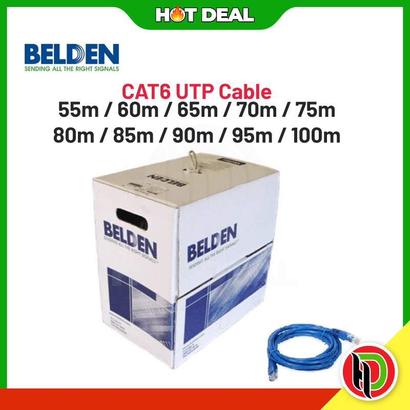 Hotdeal Custom Made Belden CAT6 Patch Cord - 55m / 60m / 65m / 70m / 75m / 80m / 85m / 90m / 95m ...
