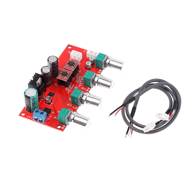 AD828 HIFI สเตอริโอพรีแอมป์ขยายเสียงบอร์ดปรับระดับเสียงควบคุม Pre-Amp ...