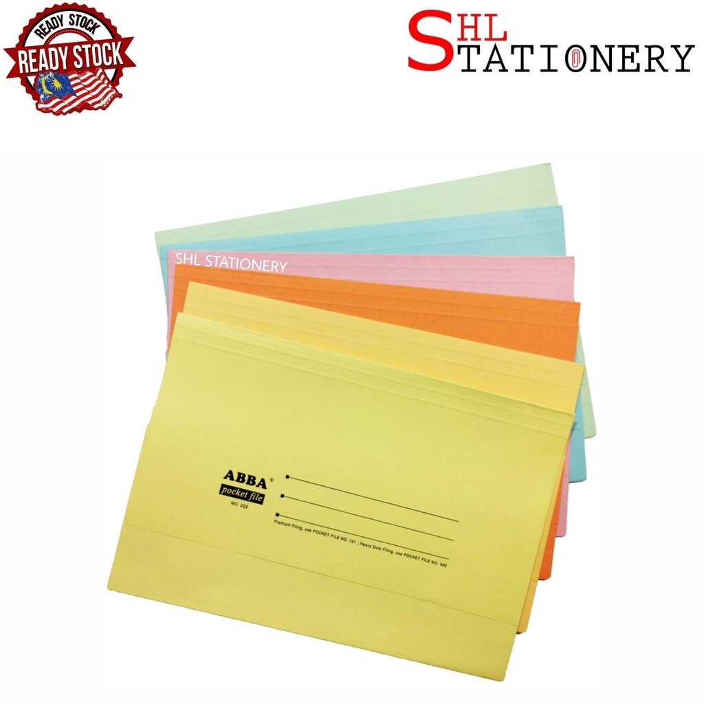 ABBA Pocket File Manila Card No.222 / Document File Holder Folder ...
