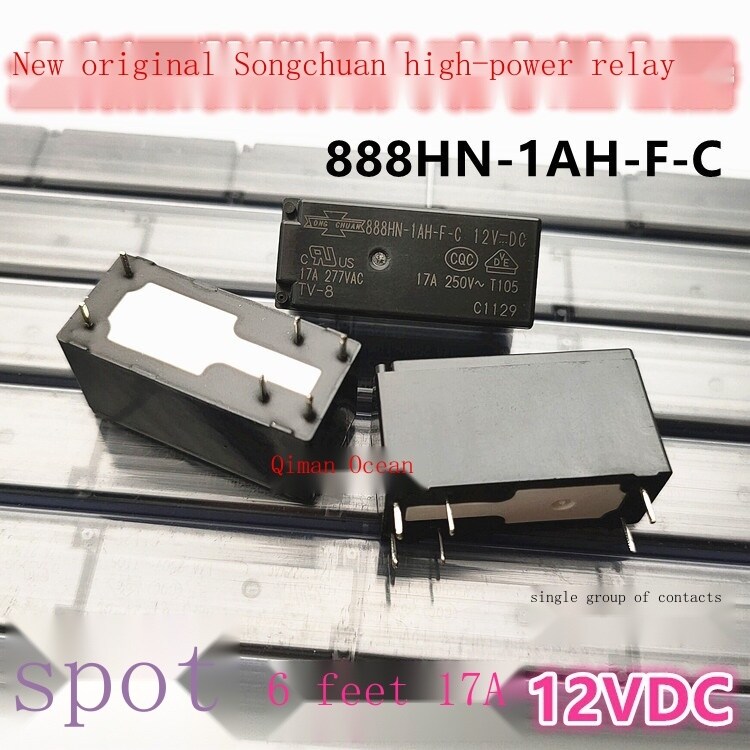 2022ล่าสุด1ชิ้นของแท้ใหม่888HN-1AH-F-C 12VDC คาร์พแรงสูง17A รีเลย์12V 6 ...