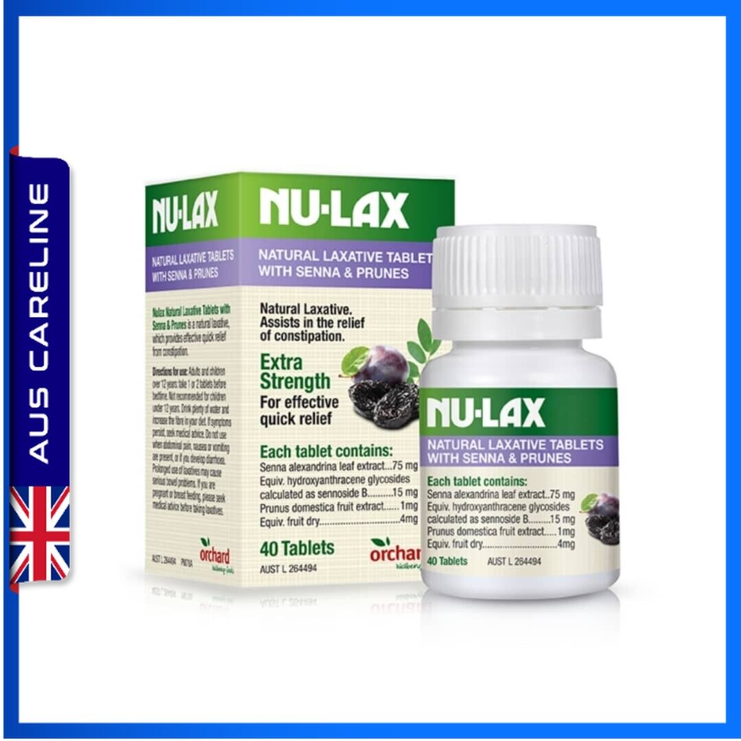Nulax Natural Laxative Tablets with Senna and Prunes 40 Tablets | Lazada