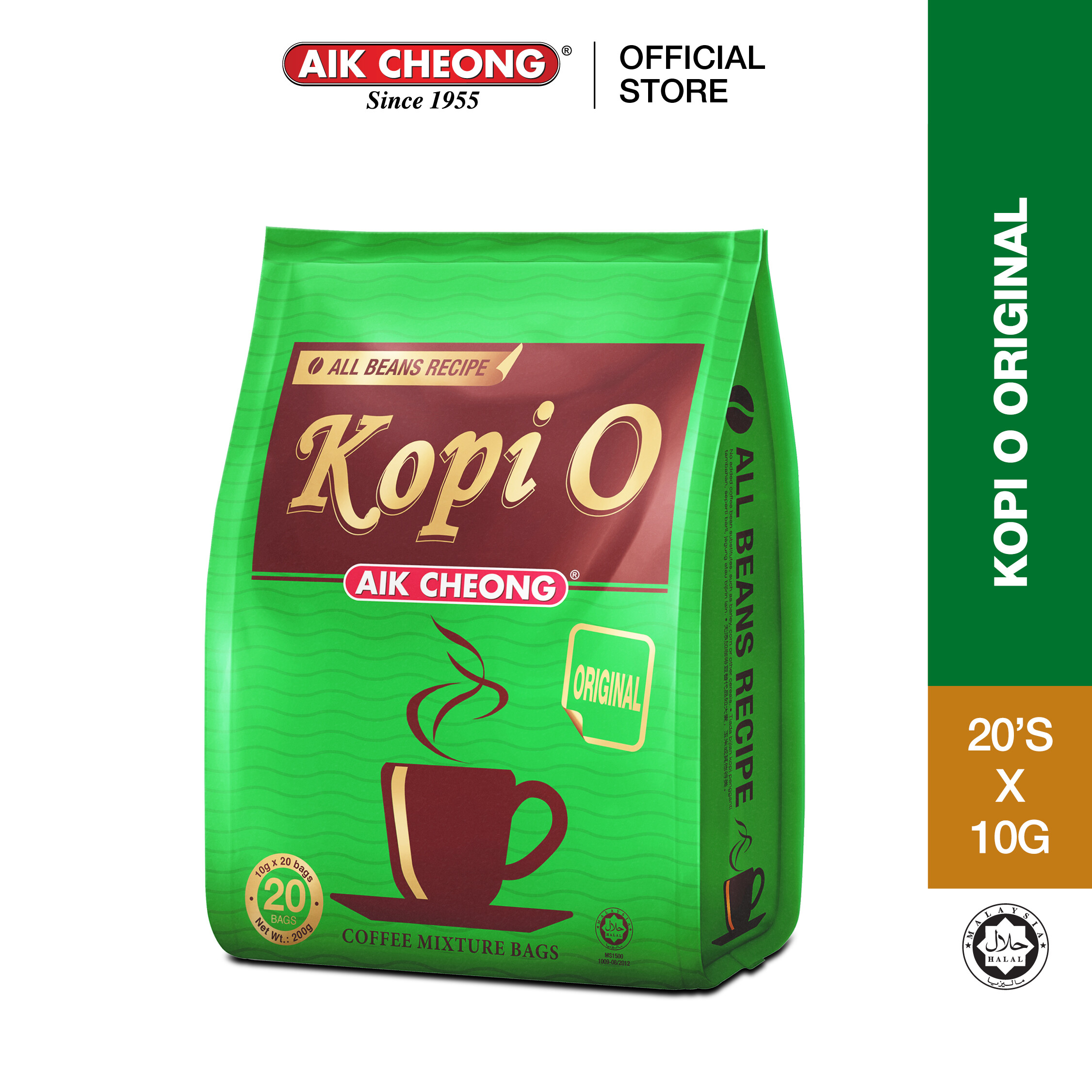AIK CHEONG Kopi O Bag 200g (10g x 20 sachets) - Original | Lazada