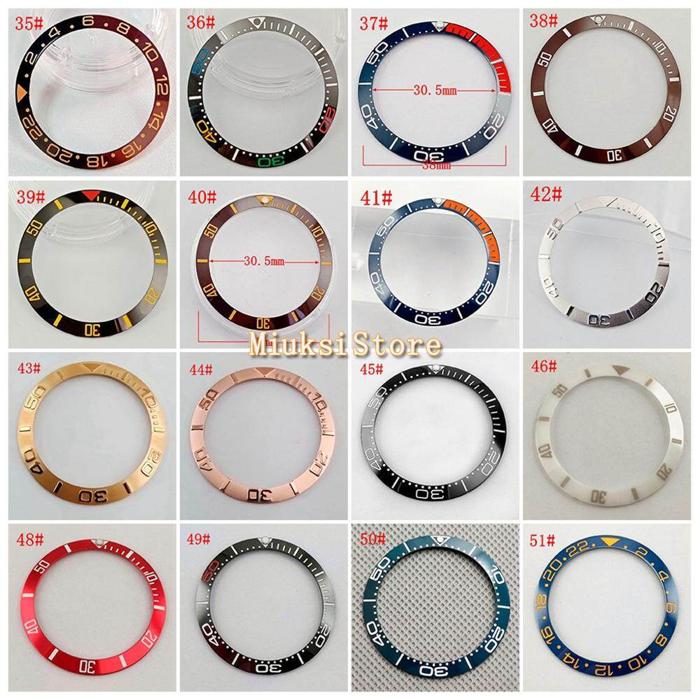 38Mm Black Blue White Green Ceramic/Titanium Bezel Insert For 40Mm ...
