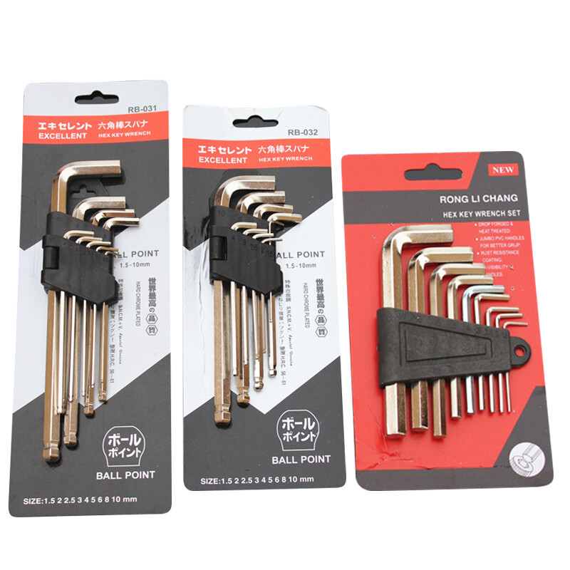 WTS Hex Key Wrench Set Hex Key Allen Wrench Set Allen Key L Handle Ball ...