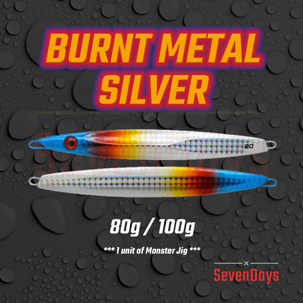 Monster Jig Metal 80g/100g Fishing Lure Lead Pancing Ikan Bilis Micro ...