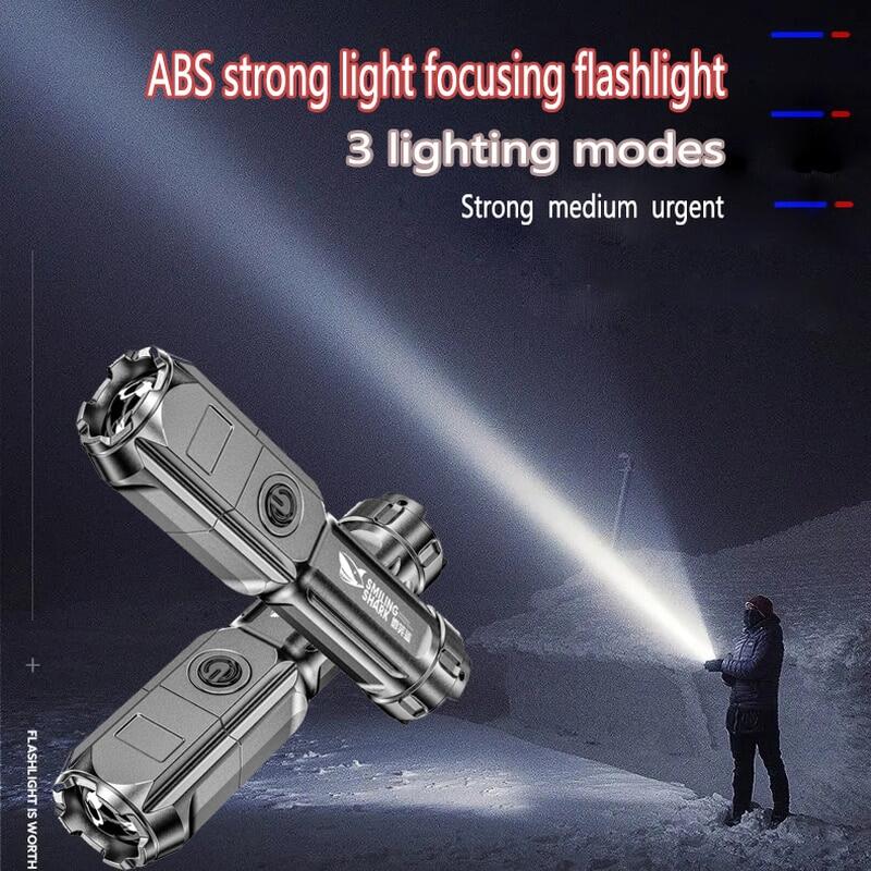 Flashlight Strong Light Rechargeable Zoom Giant Bright Xenon Special ...