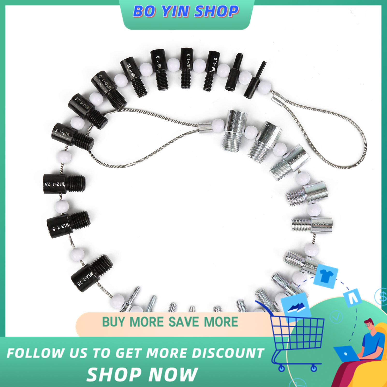 Bo Yin Nut And Bolt Thread Checker Inch And Metric Set Nut Bolt Thread Detection Tool