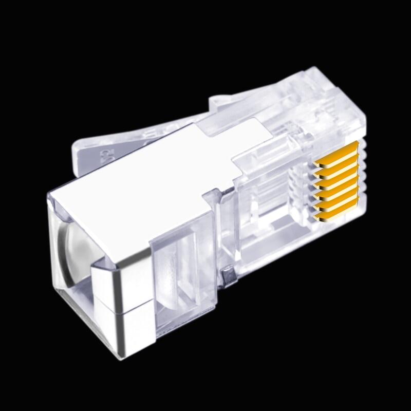 50Pcs RJ11 RJ12 6P6C ยาว,โทรศัพท์สาย FTP 6 Core โทรศัพท์คริสตัลหัว ...