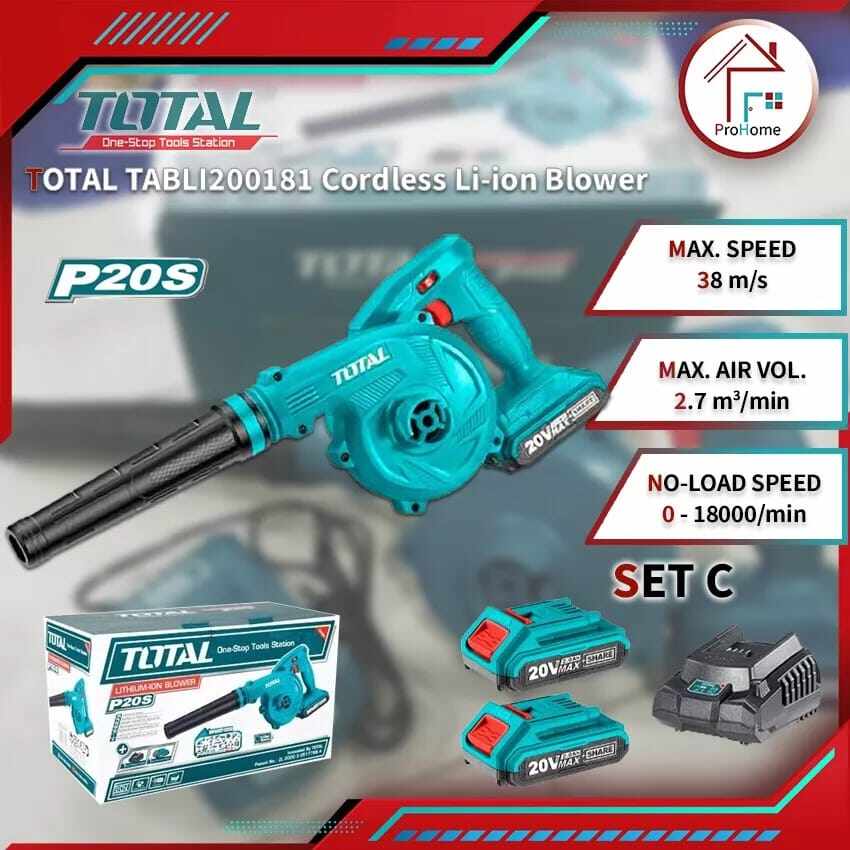 ProHome88 TOTAL 20V Cordless Li-ion Blower TABLI200181 / Cordless ...