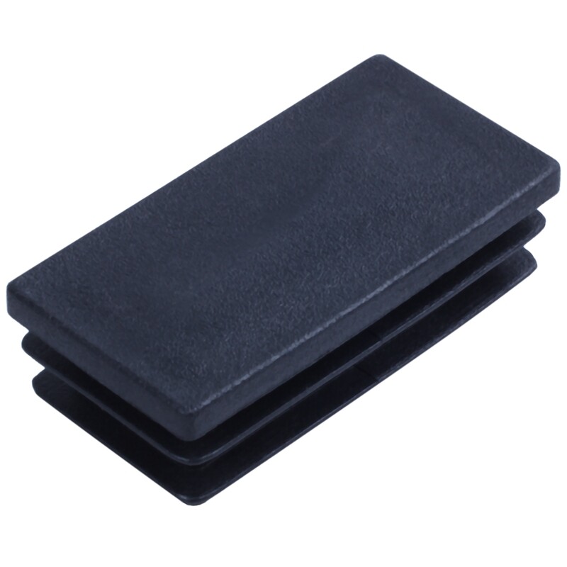 Plastic Rectangle Blanking End Tube Caps Inserts 25x50mm 30pcs Black ...