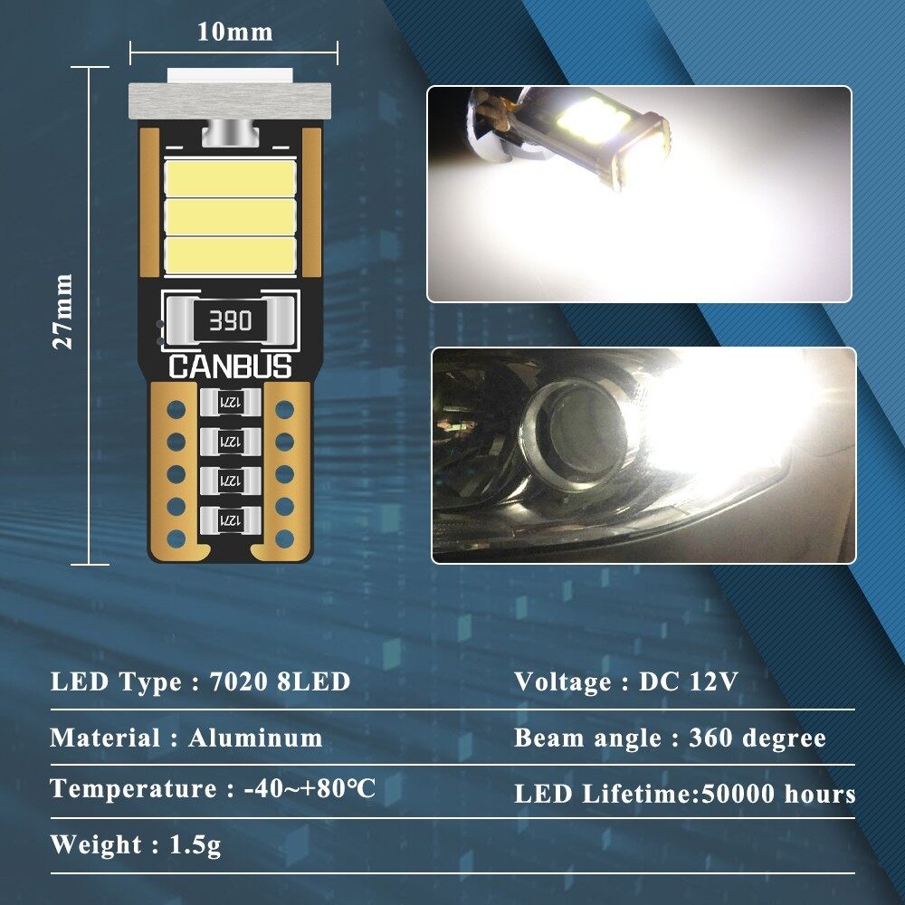 ไฟรถยนต์กว้าง T10led ดวง,ไฟอ่านหนังสือบนหลังคา W5w โคมไฟประตู-7020SMD - MileAuto - ThaiPick