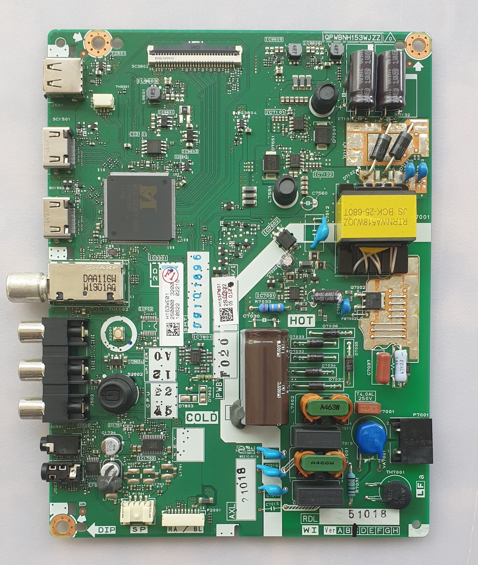 SHARP LED TV 32'' POWER & MAIN BOARD MODEL # 2T-C32BD1X | Lazada