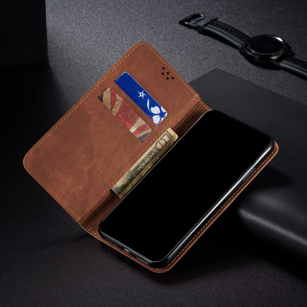 OnePlus 8T Case, RUILEAN Retro Denim Leather Flip Wallet Stand Casing ...
