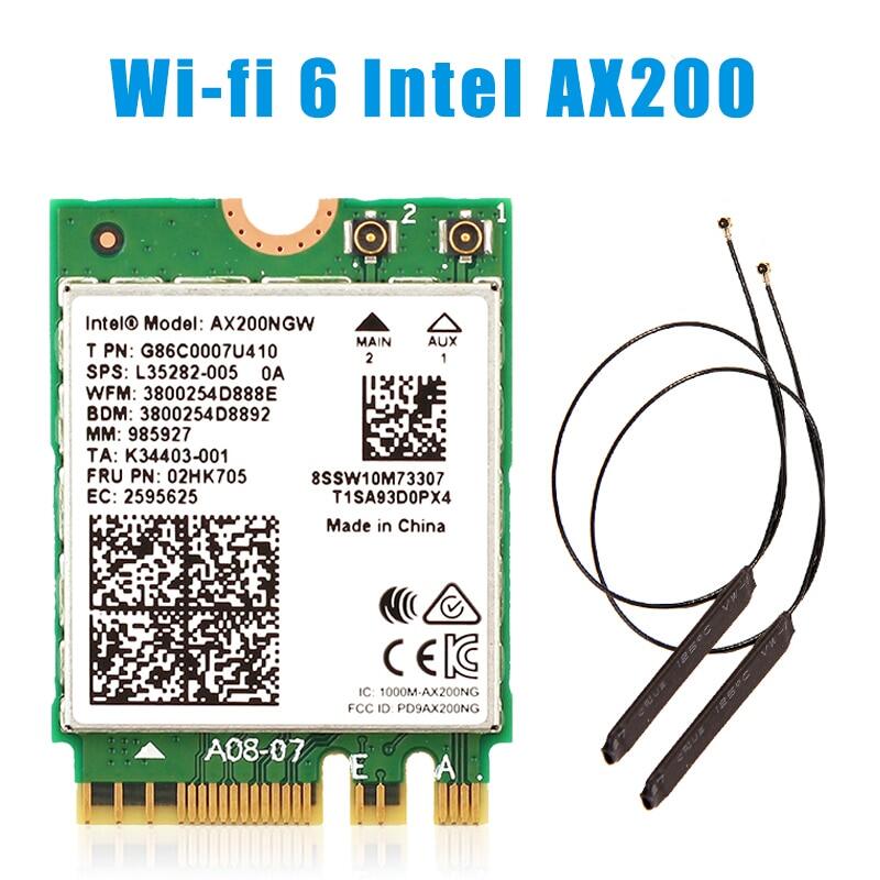 WiFi 6 Dual Band 3000Mbps Wireless Card For Intel AX200 M.2 Bluetooth 5 ...