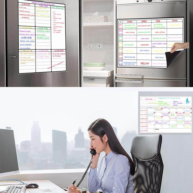 Kids Magnetic Dry Erase Planner Board for Refrigerator A3 Magnetic ...