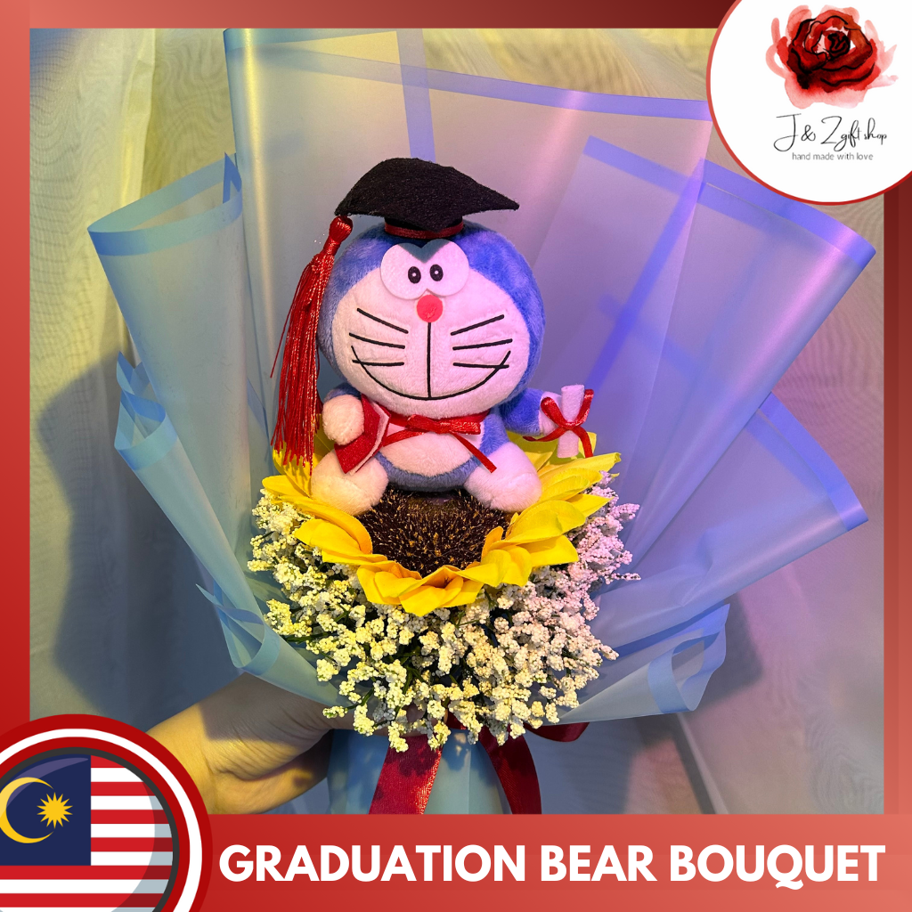 Sunflower Artificial Flower Bunga Graduation Cartoon Bear Doraemon ...
