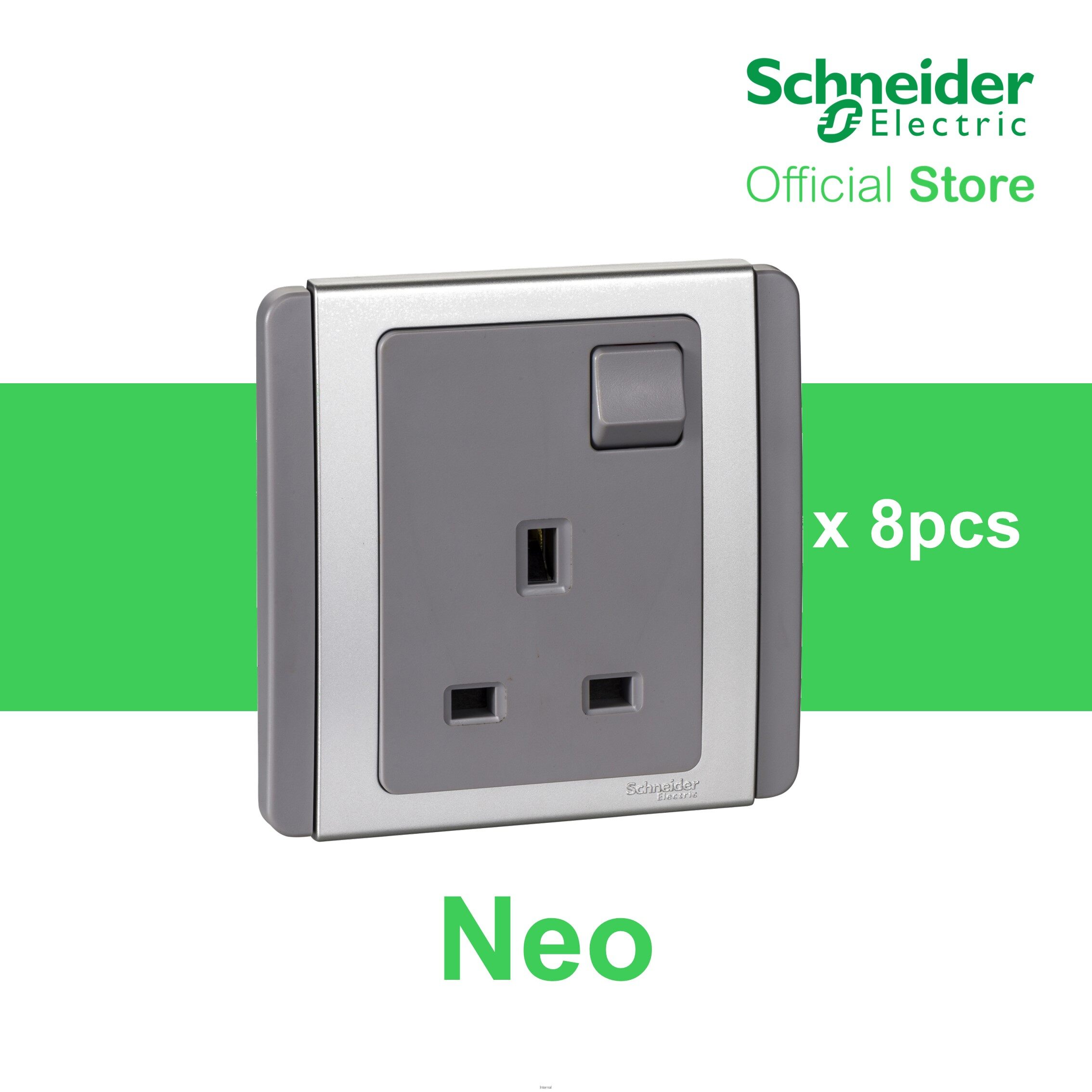 Schneider Electric 1 Box (8pcs) - Schneider Neo 13A 1 Gang Switched ...