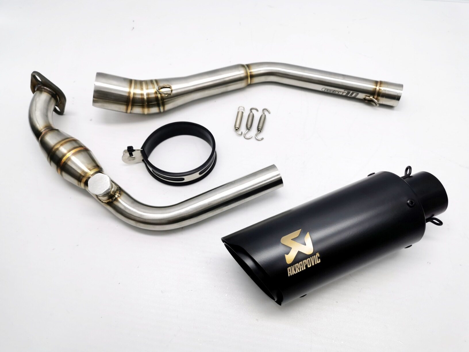 Yamaha R15 MT15 Full System Exhaust + Stainless Steel Power Boom Header ...