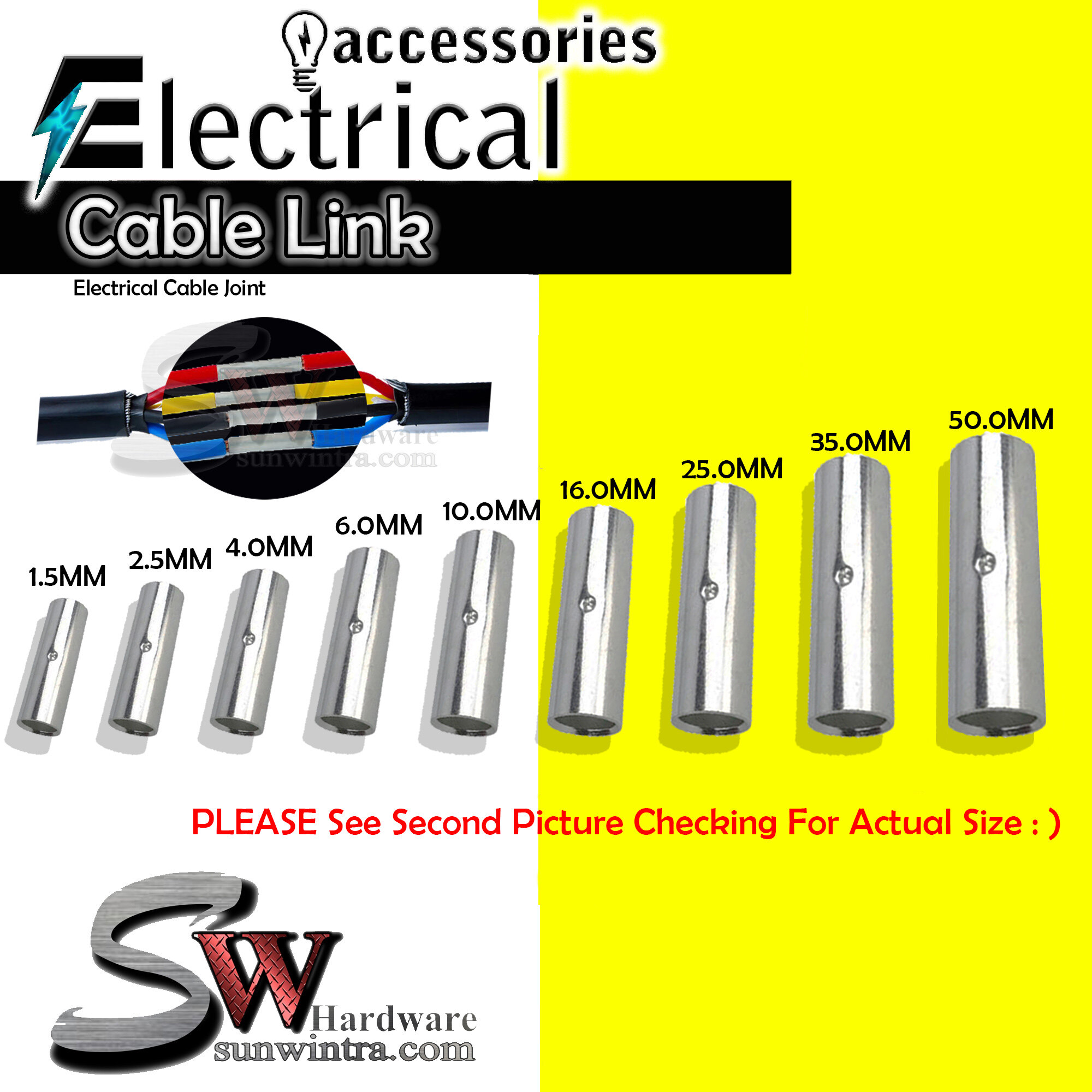 Cable Link 1.5mm 2.5mm 4mm 6mm 10mm 16mm 25mm 35mm 50mm | Lazada