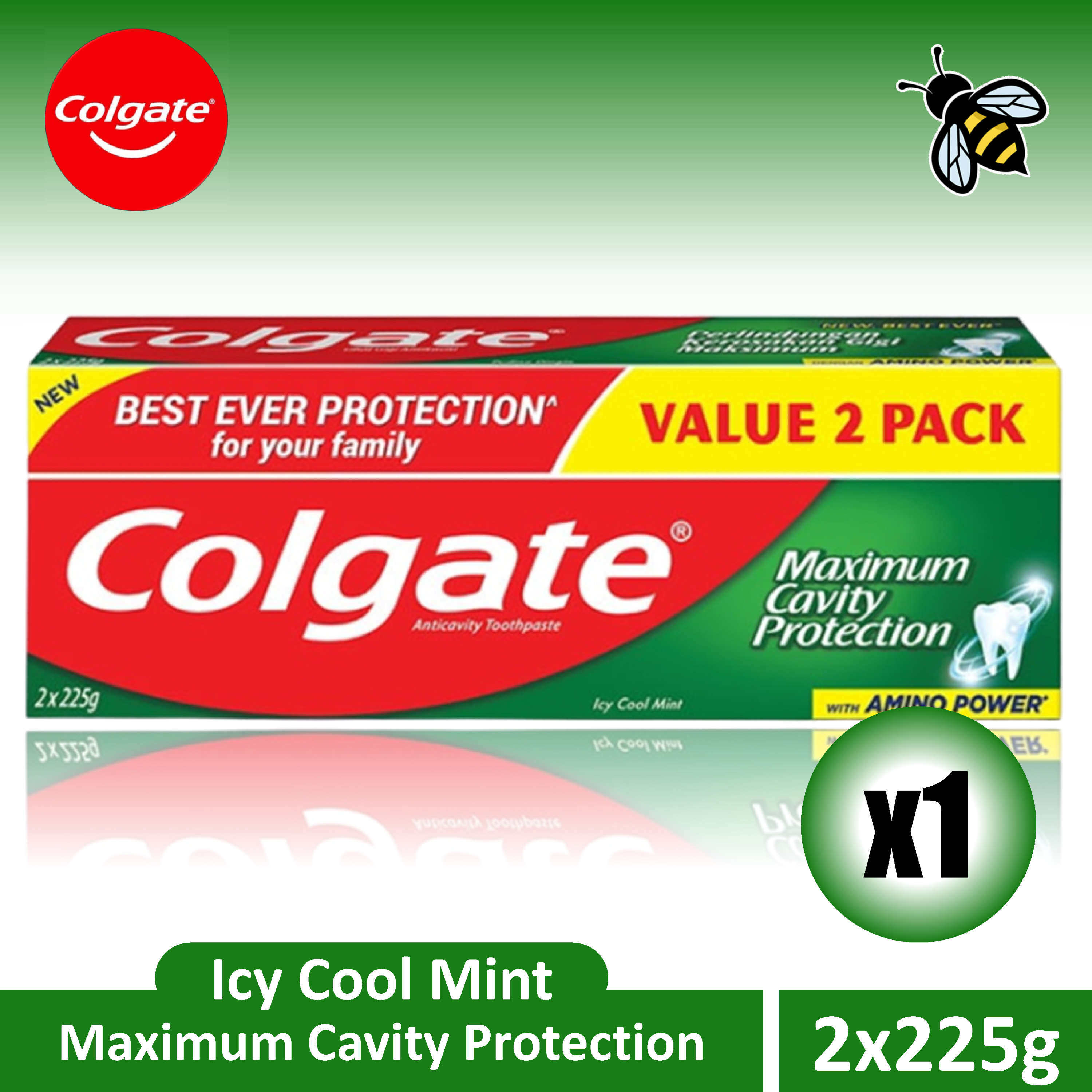 Colgate Maximum Cavity Protection Icy Cool Mint Toothpaste 225gx2 | Lazada