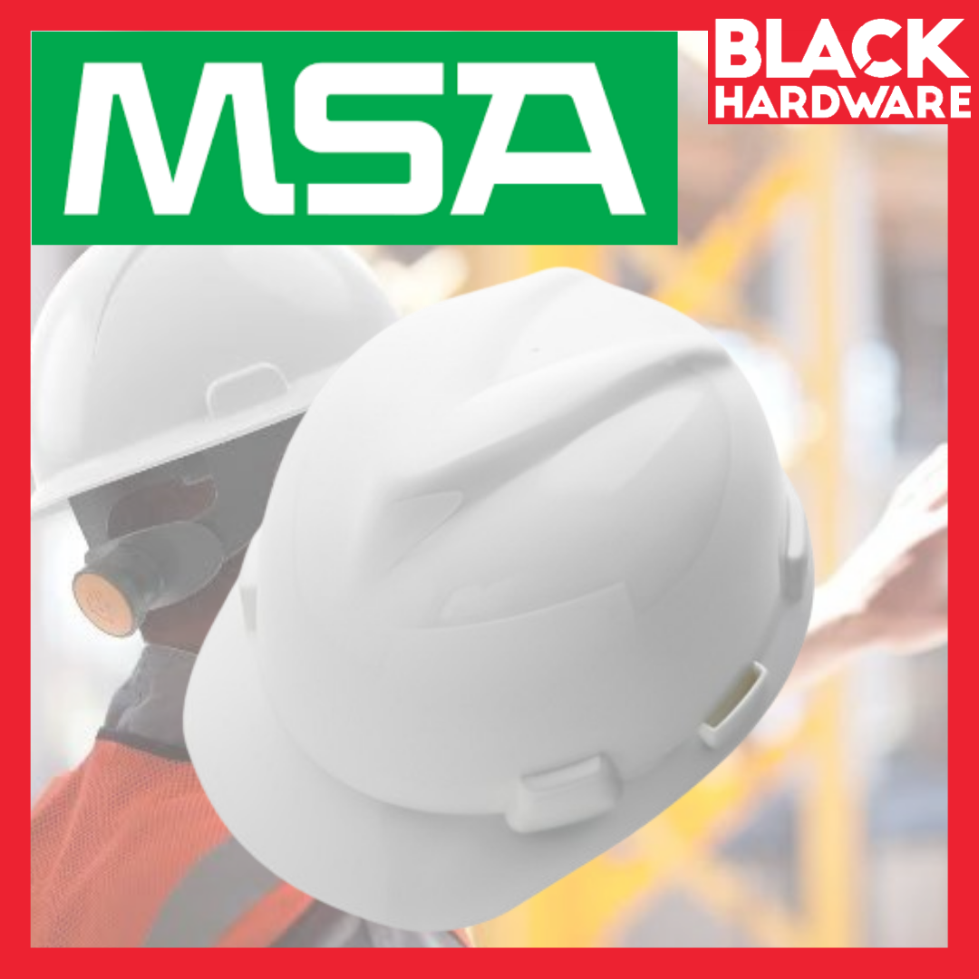 Black Hardware MSA V-Gard Topi Keselamatan Safety Protective PPE Impact ...
