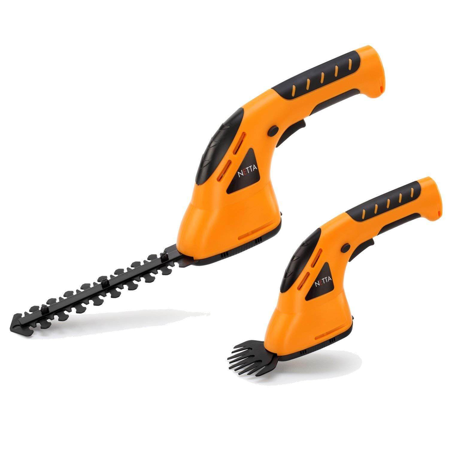 7 2V Cordless 2 In 1 Grass Cutter Hedge Trimmer Edging And Shrub Shear 
