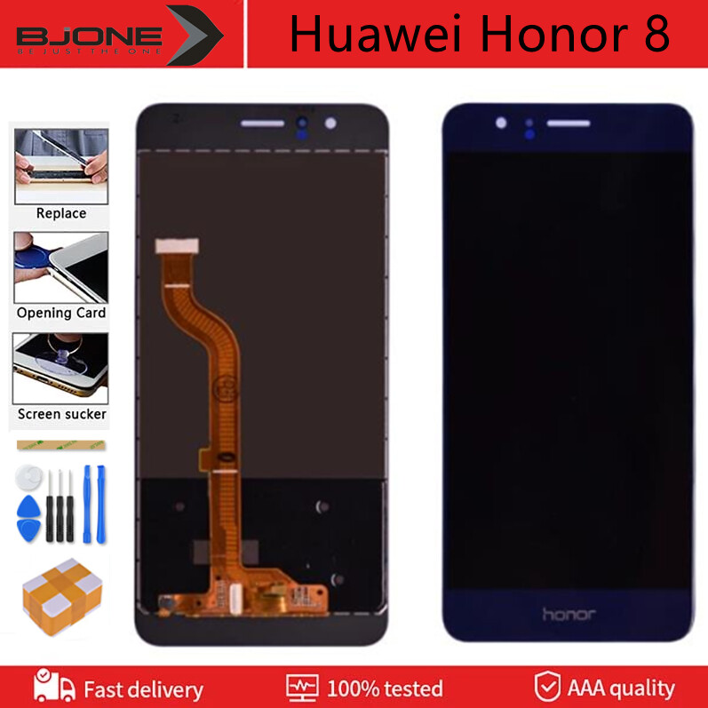 จอ LCD แท้5.2นิ้วสำหรับ Huawei Honor 8,จอแสดงผล LCD พร้อมแผงสัมผัสหน้าจออะไหล่เปลี่ยนเครื่องอ่าน ...