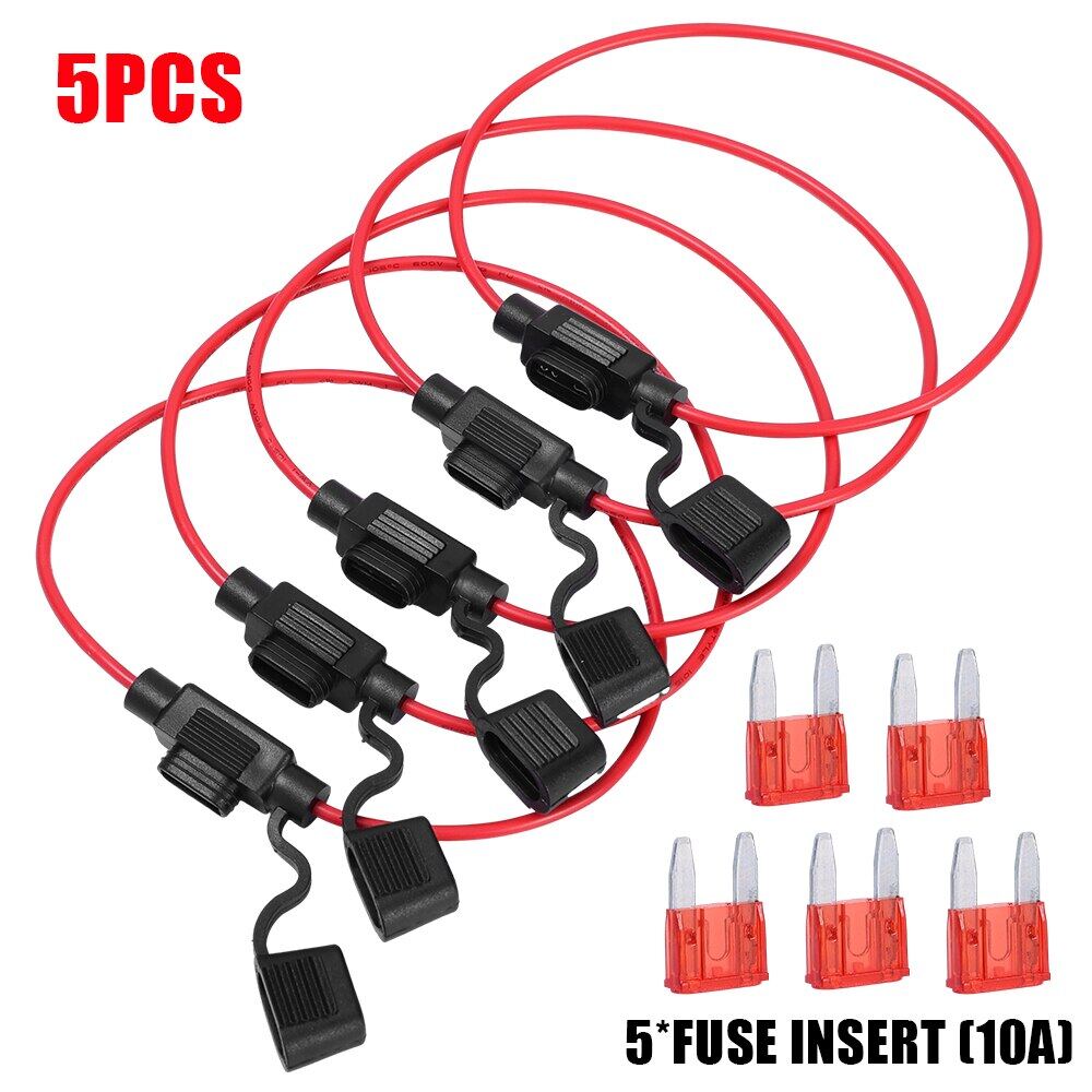 5pcs Car Fuse Socket Set Mini Car Fuse Box Blade Fuse Adapter Splash ...