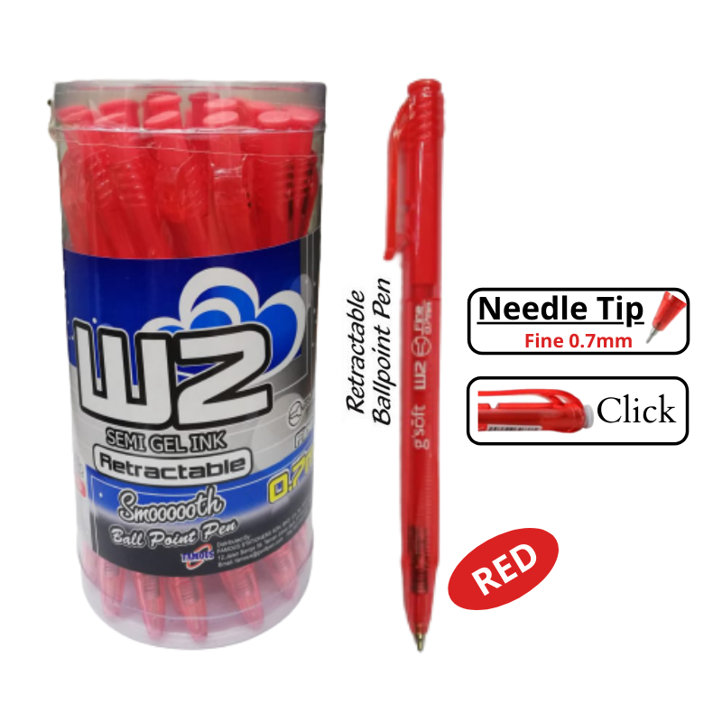 Gsoft W2 05mm And 07mm Ball Pen 25pcs Drum Lazada