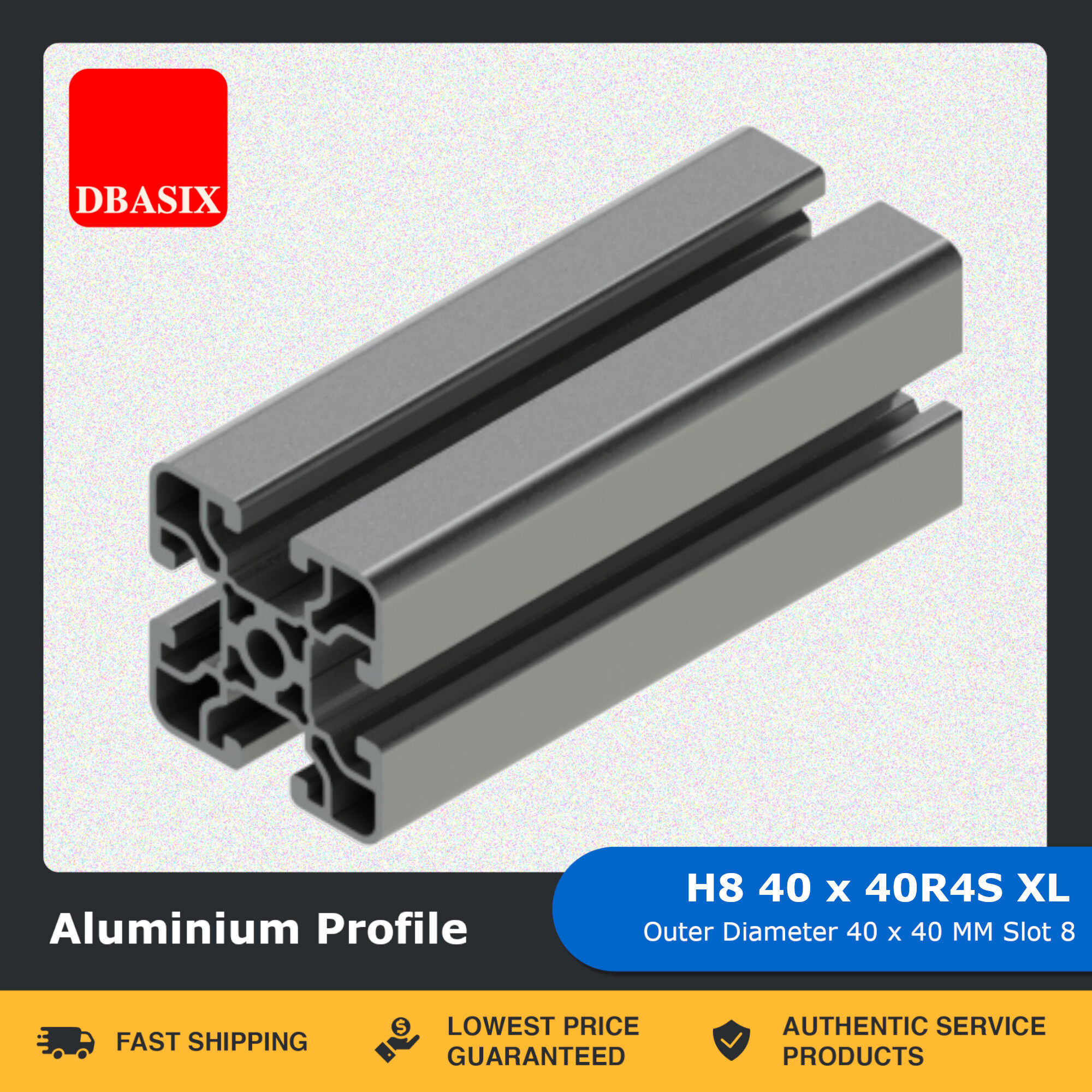 DBASIX - Aluminium Profile / 4040 Aluminium Extrusion Profile / H8 ...