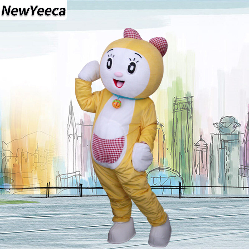 Doraemon Blue Fat Cat Mascot Cartoon Cosplay Costume Anime Pokonyan ...