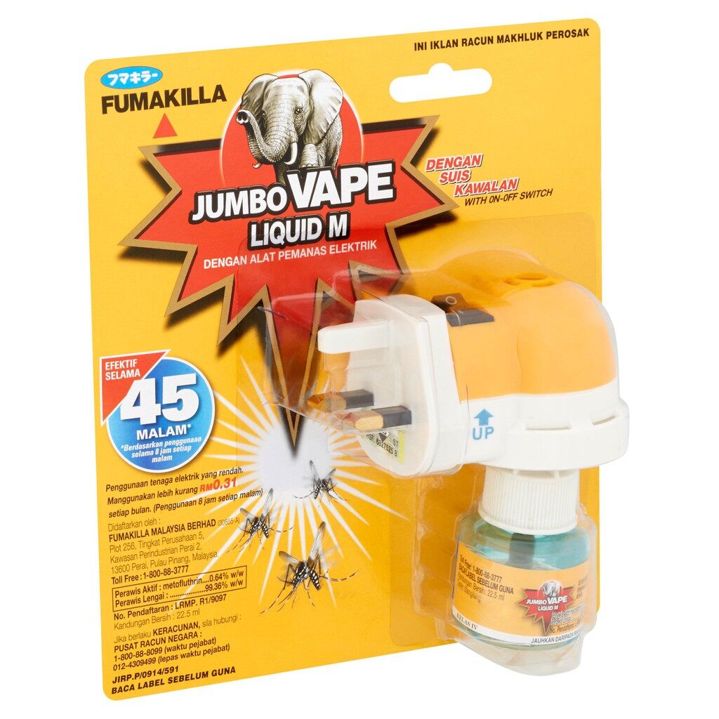 Fumakilla Mosquito Killer/ Jumbo Vape Mat 16 Hour (Cordless Vaporizer ...