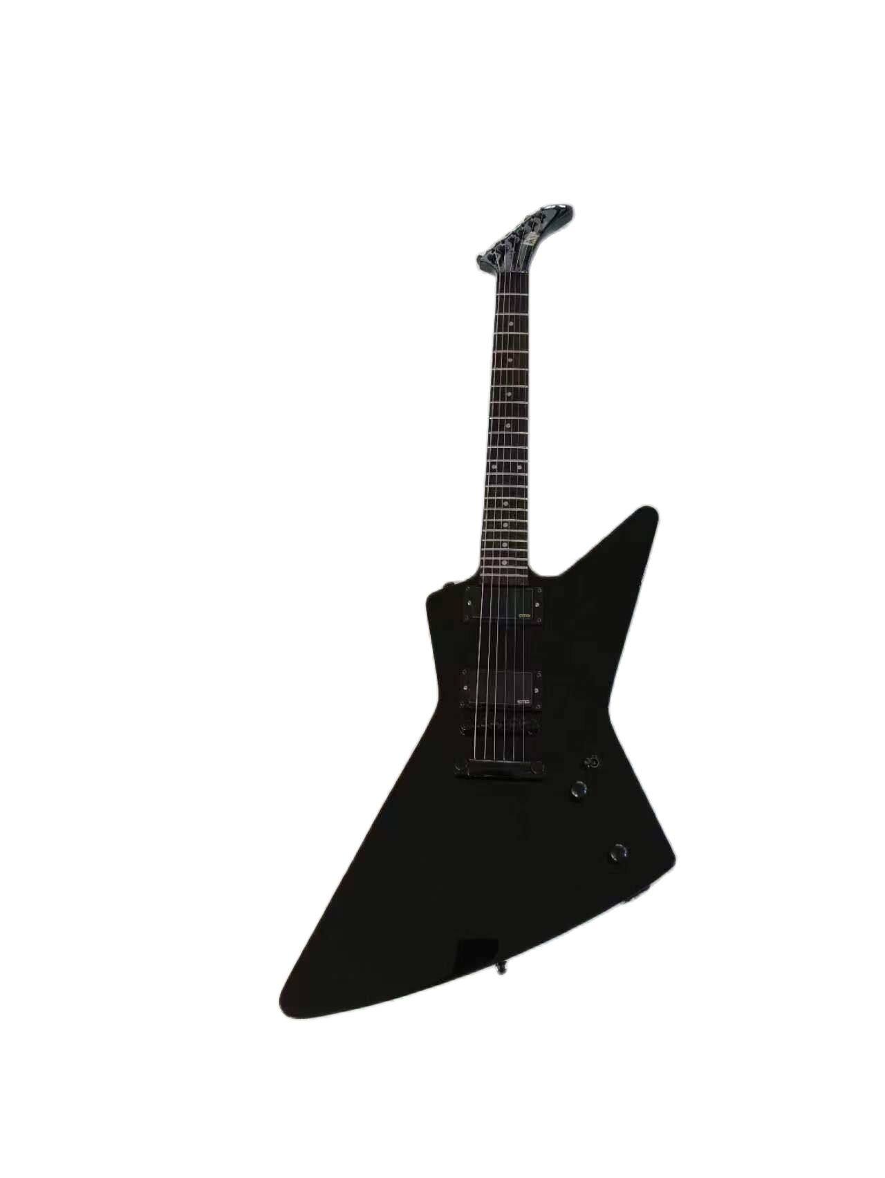 Classic ESP Custom Explorer Black Electric Guitar EMG Pickups Dot Inlay ...