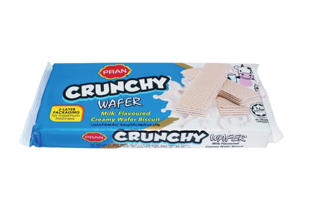 Pran Crunchy Creamy Wafer Biscuit (150gm)-Milk Flavor | Lazada