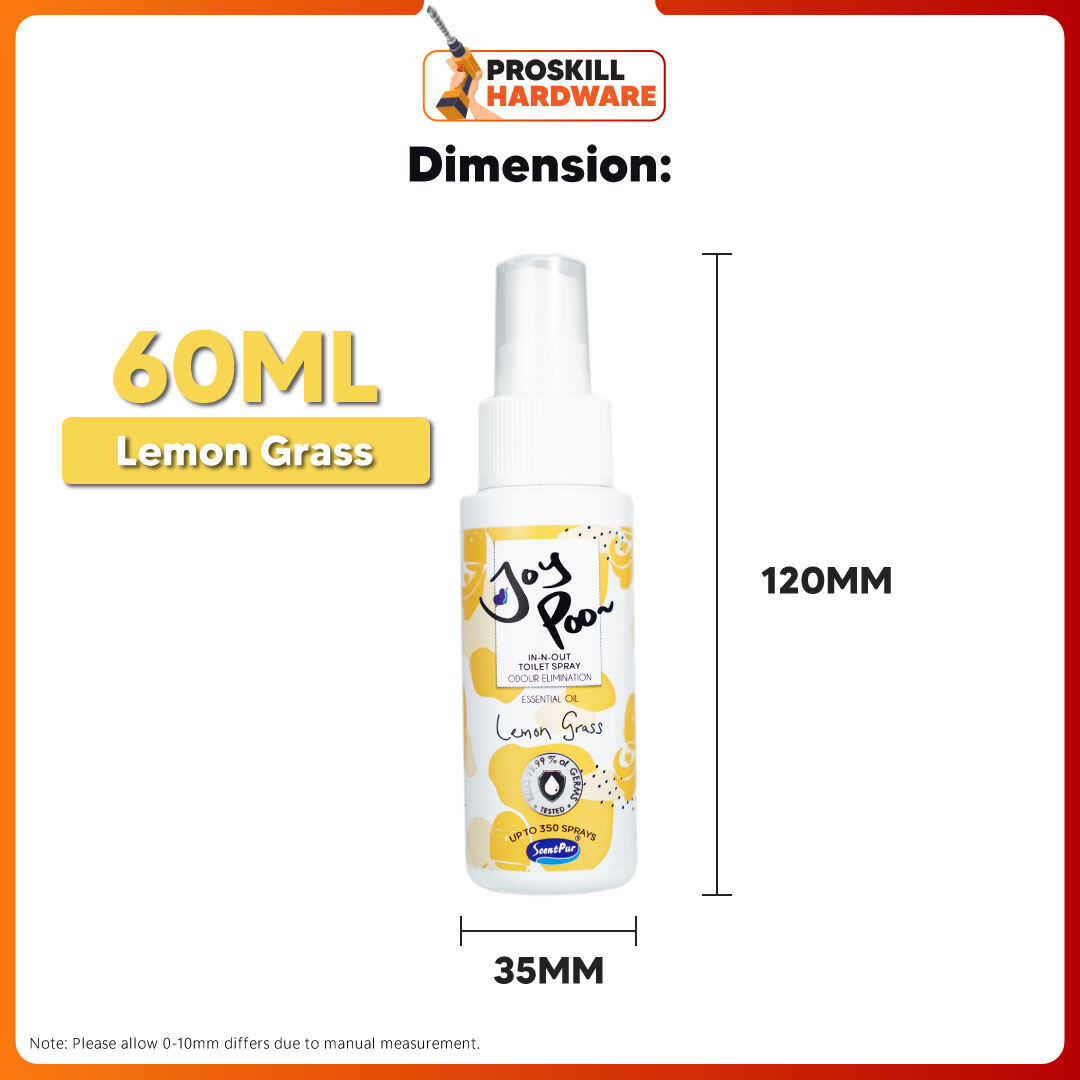 PROSKILL HARDWARE JOY POO Toilet Spray Freshener Fragrance Spray Kill ...