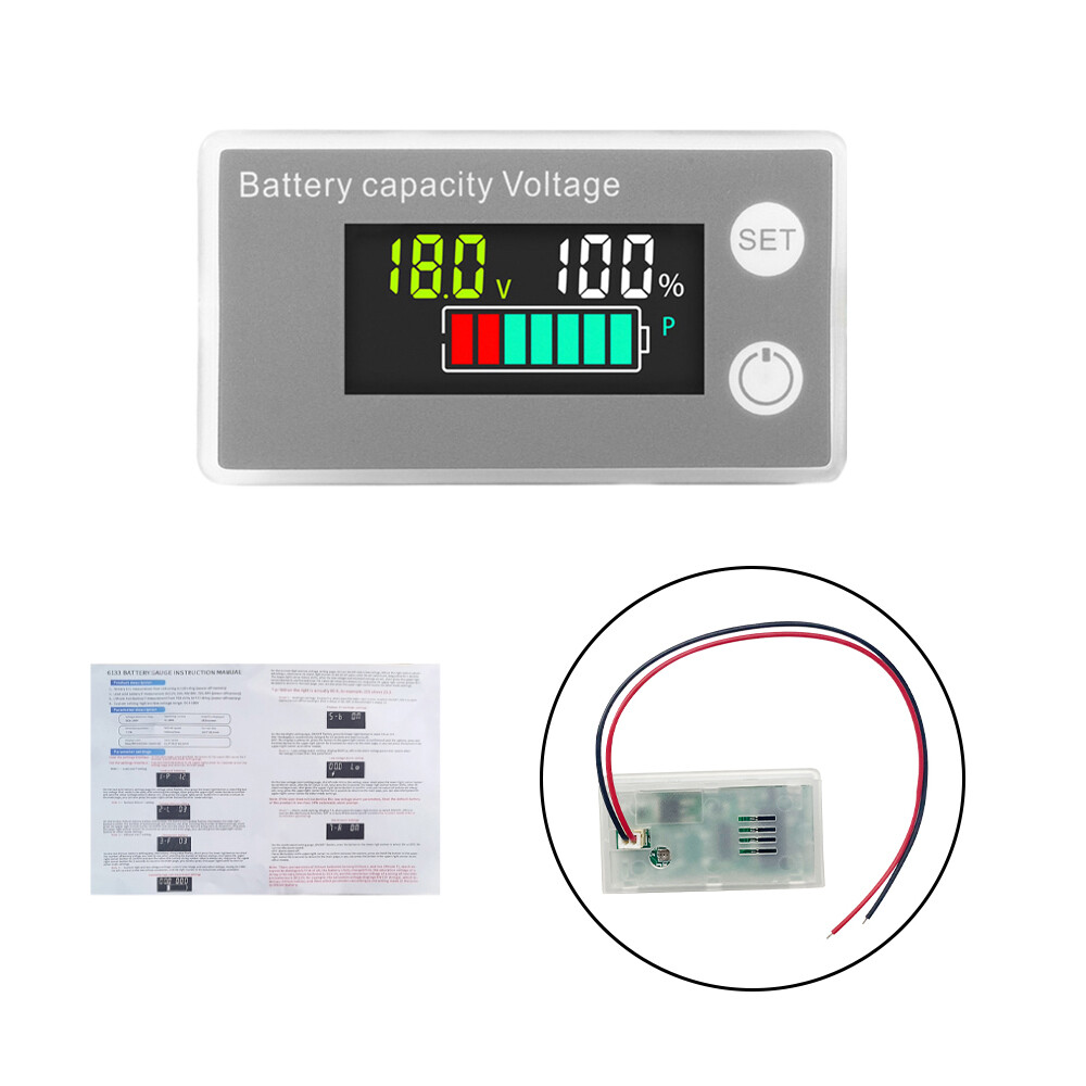 diymore 6133A Battery Capacity Voltage Meter with Alarm and External ...